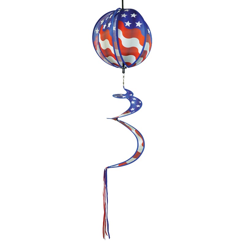 11" USA Flag Ball Spinner | In the Breeze | Wholesale Garden Décor and ...