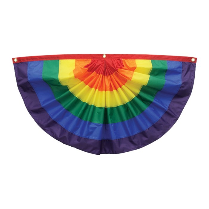 Pleated Fan Rainbow 2' x 4' Bunting | In the Breeze | Wholesale Garden ...
